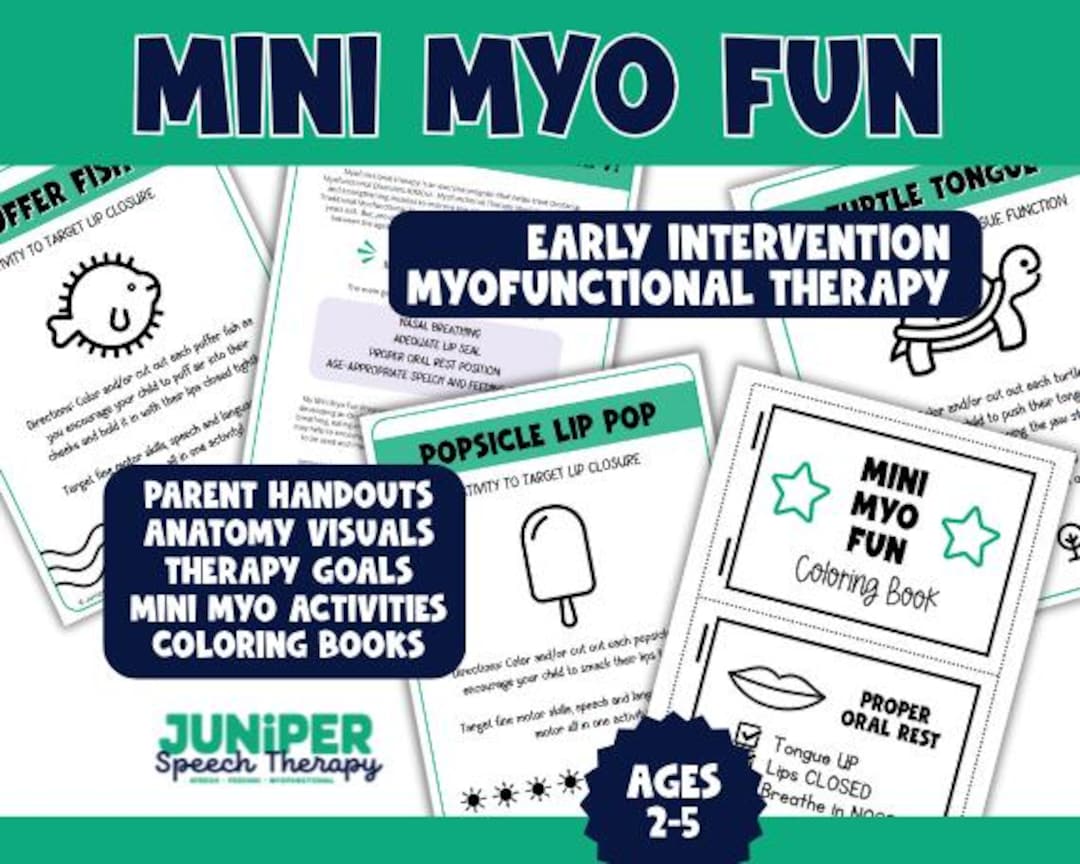 Mini Myo Fun Therapy Activities: Early Intervention Myofunctional ...