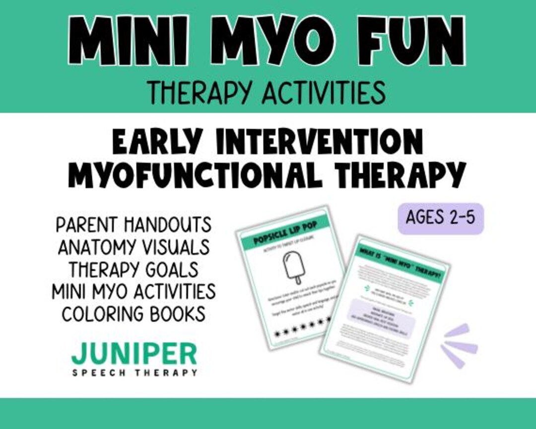 Mini Myo Fun Therapy Activities: Early Intervention Myofunctional ...