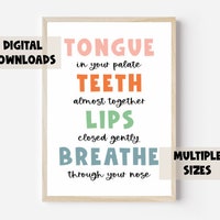 Myofunctional Therapy Room Decor Myo Proper Oral Rest Position Retro ...