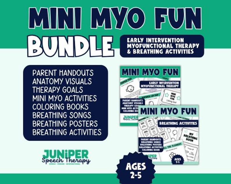 Mini Myo Fun BUNDLE: Early Intervention Myofunctional Therapy and ...