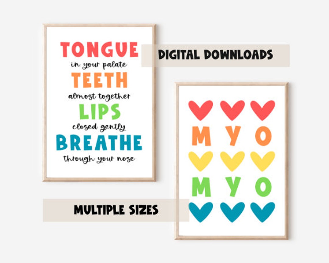 Myofunctional Therapy Room Rainbow Decor Myo Set of Digital Downloads ...