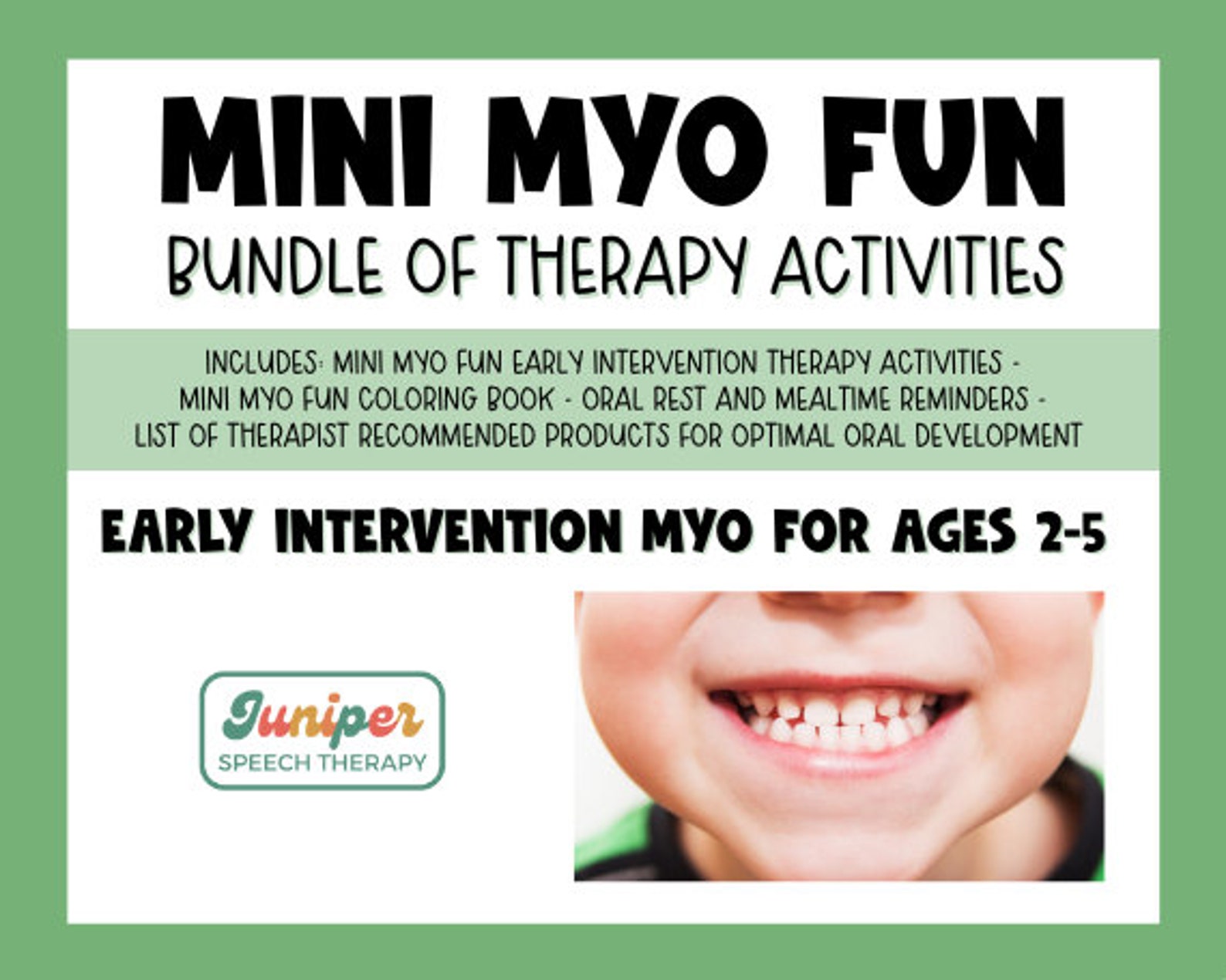 Mini Myo Fun Bundle: Early Intervention Myofunctional Therapy - Etsy