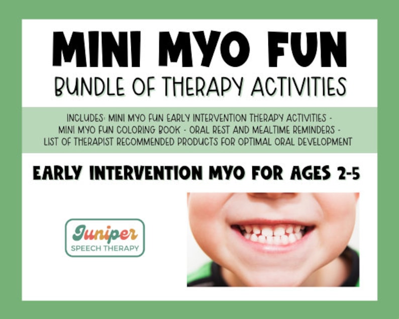 Mini Myo Fun Bundle: Early Intervention Myofunctional Therapy - Etsy