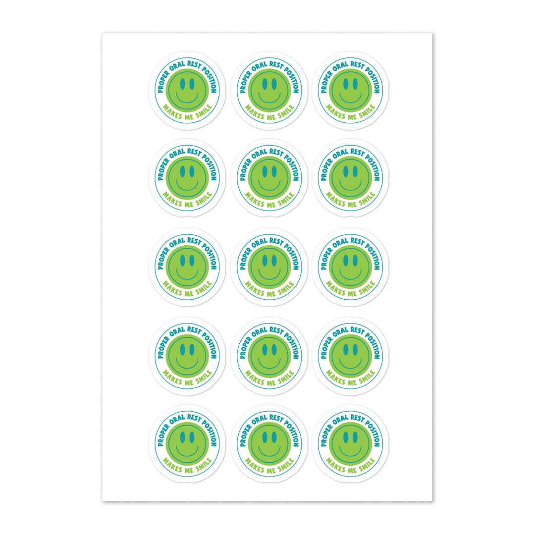Orofacial Myofunctional Therapy OMT Proper Oral Rest Stickers - Etsy