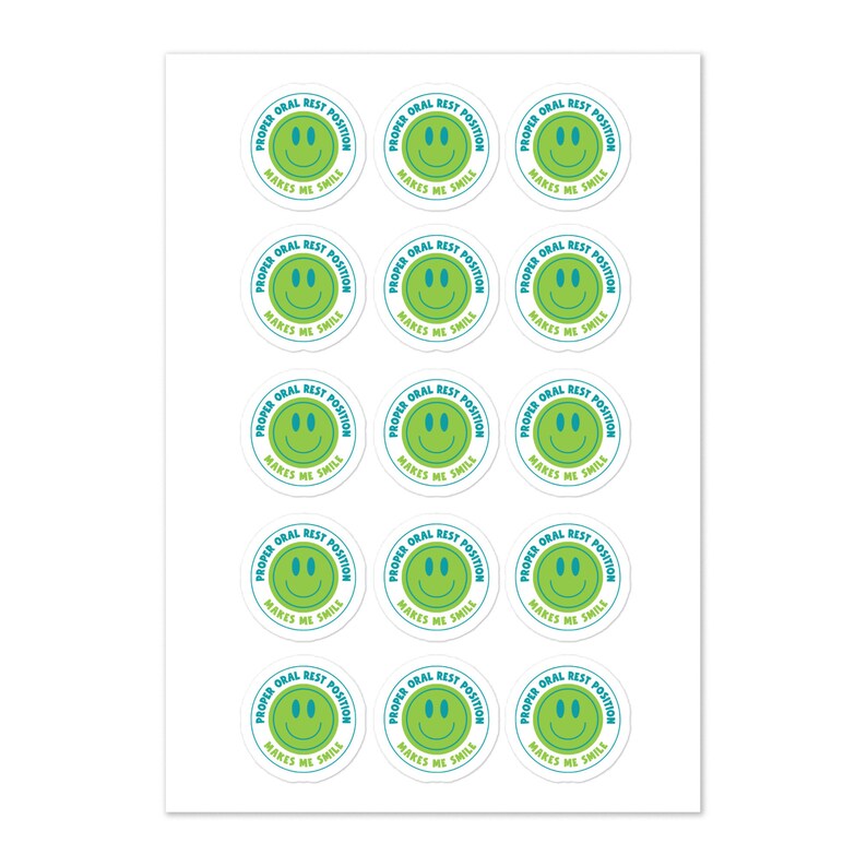 Orofacial Myofunctional Therapy OMT Proper Oral Rest Stickers - Etsy