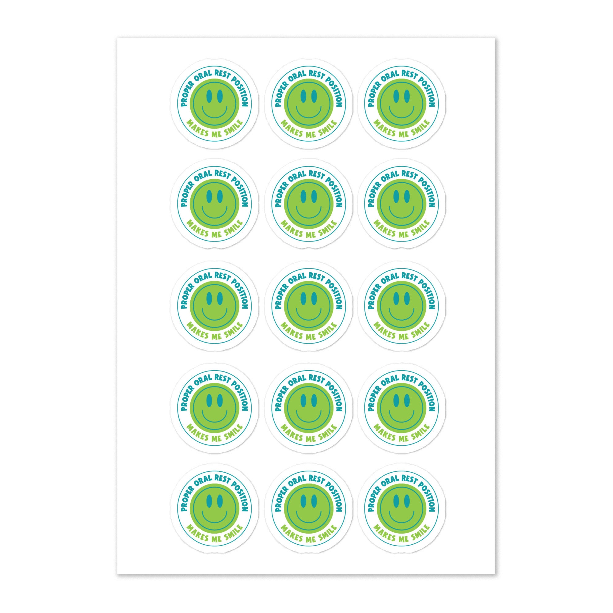 Orofacial Myofunctional Therapy OMT Proper Oral Rest Stickers - Etsy