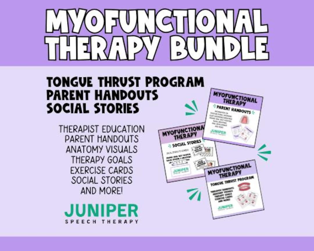 Myofunctional Therapy BUNDLE: Tongue Thrust, Parent Handouts, and ...