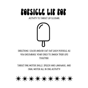 Mini Myo Fun Therapy Activities: Early Intervention Myofunctional ...