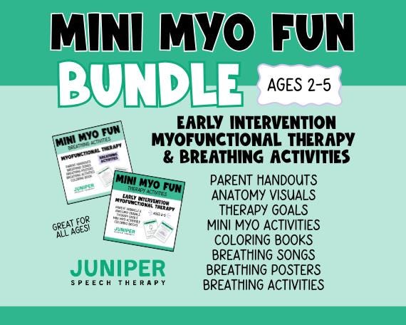 Mini Myo Fun BUNDLE: Early Intervention Myofunctional Therapy and ...