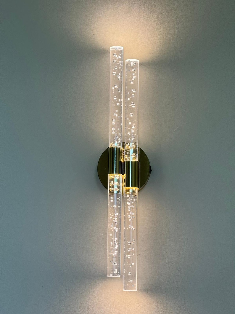 Modern LED Wall Sconce With Bubble Light Fixture - Gold Decorative Wall ...