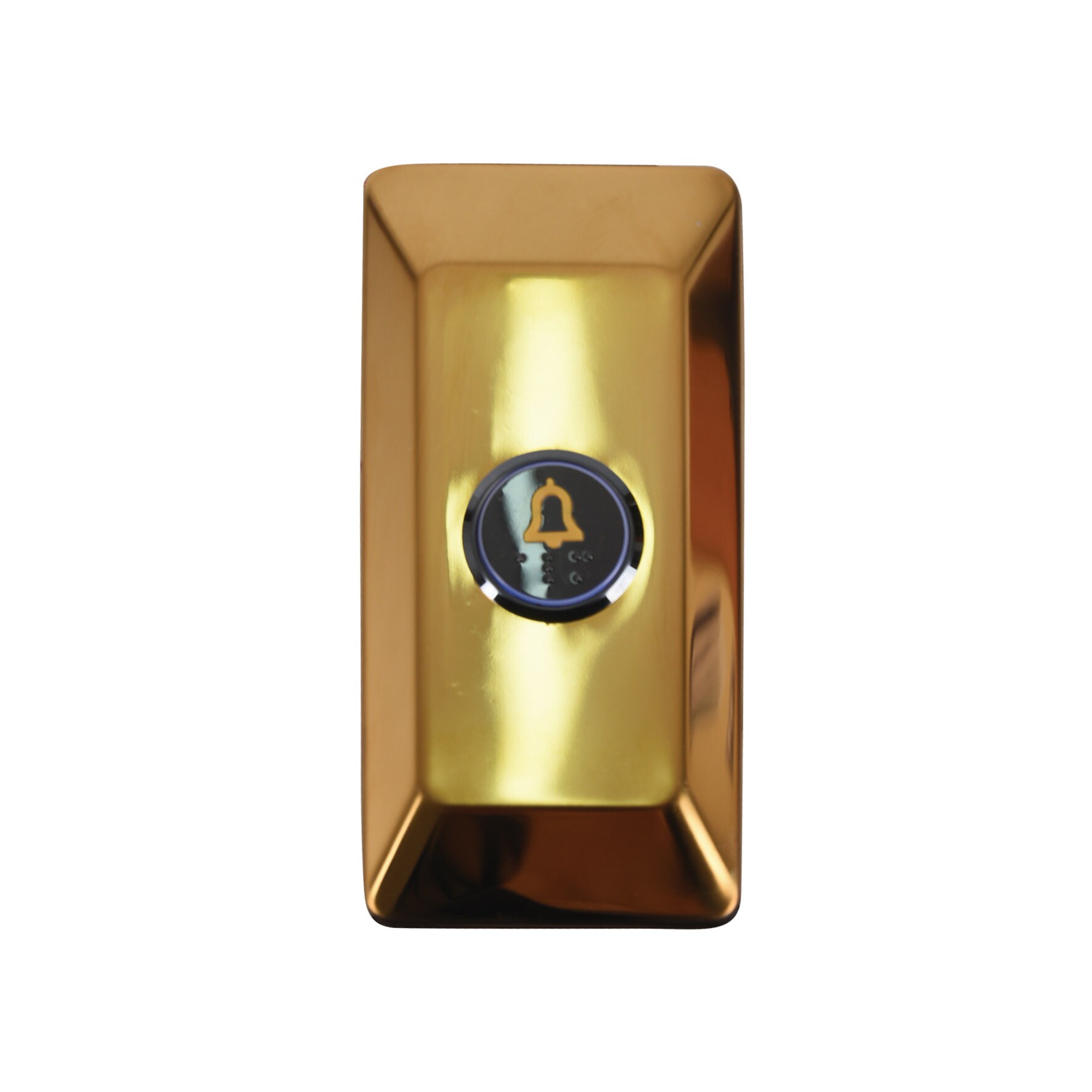 Modern LED Doorbell in Golden Yellow , Stainless Nickel Sheet Panel - Etsy