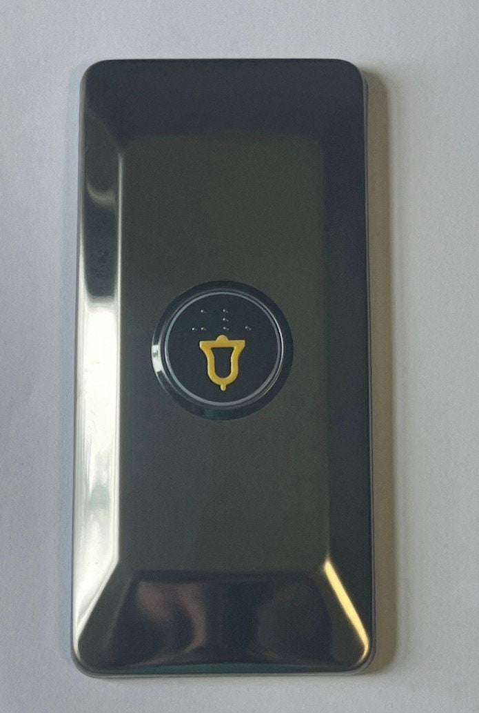 Modern LED Doorbell in Black , Stainless Nickel Sheet Panel - Etsy