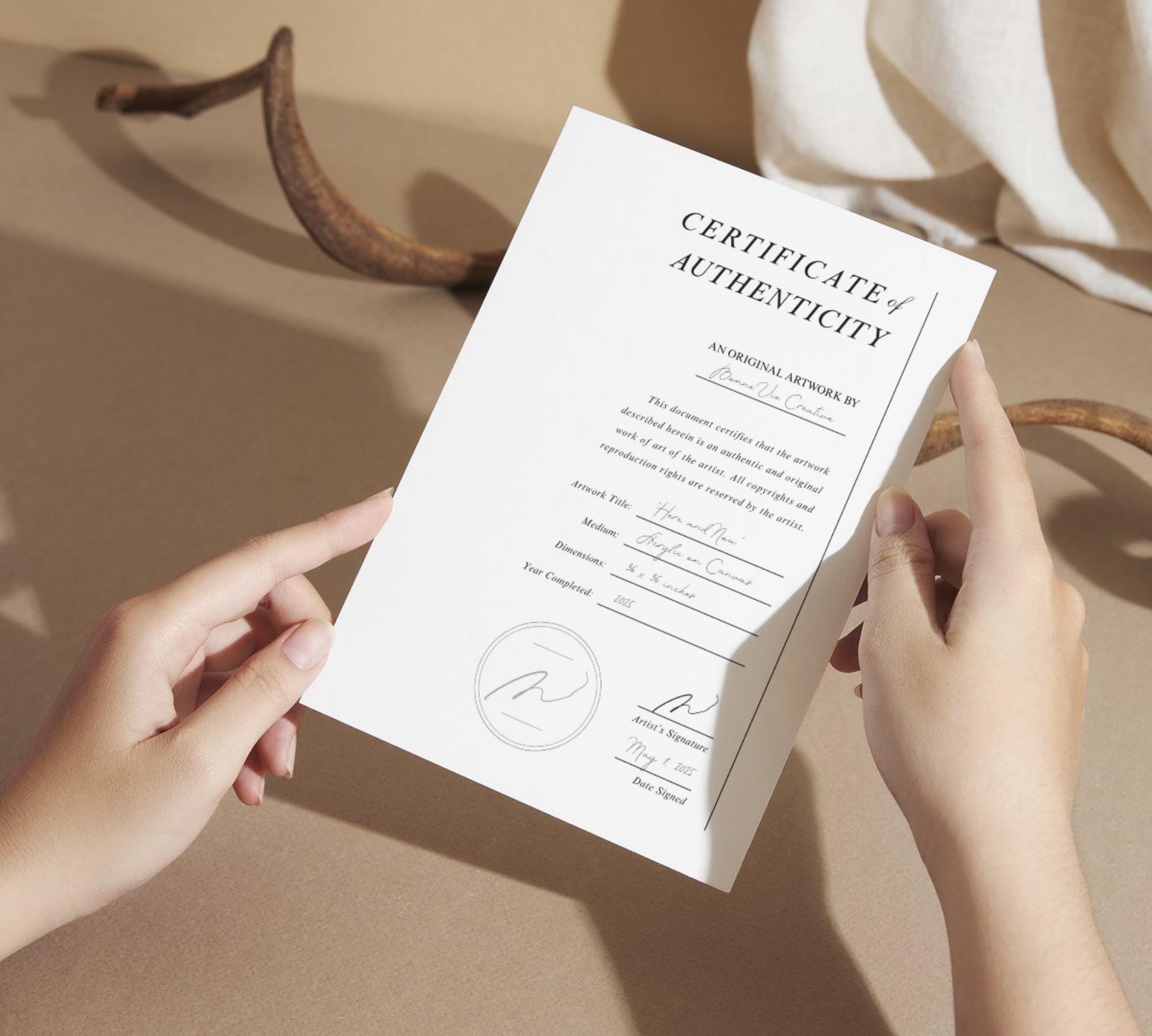 Certificate of Authenticity Template, Printable Editable Fillable COA ...