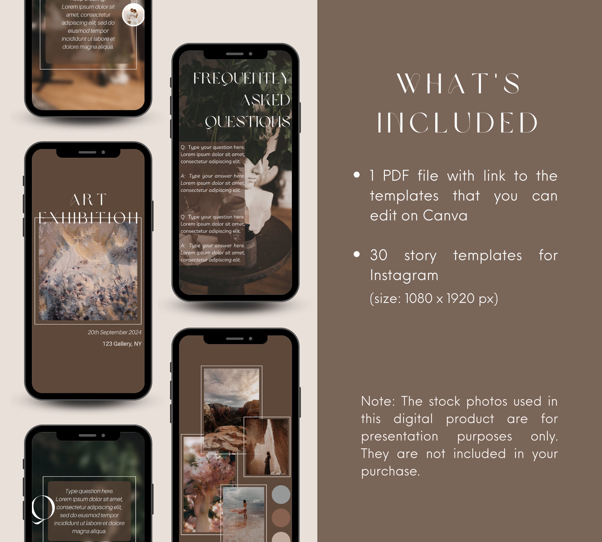 Artist Instagram Story Templates | Small Business Social Media ...