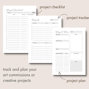 Artist Project Tracker, Project Plan & Project Checklist Bundle ...