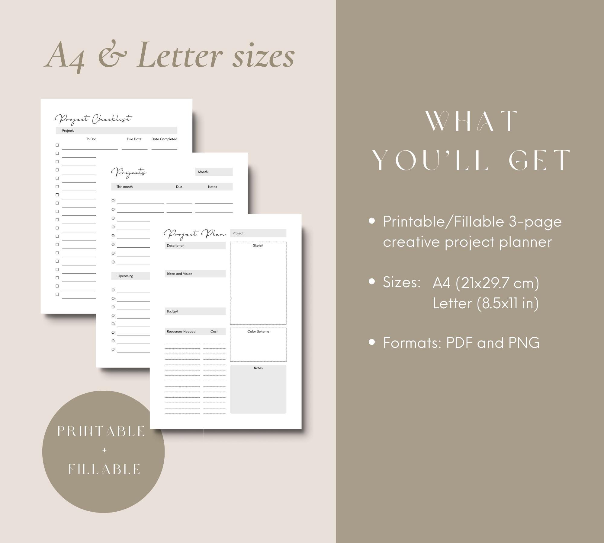 Artist Project Tracker, Project Plan & Project Checklist Bundle ...