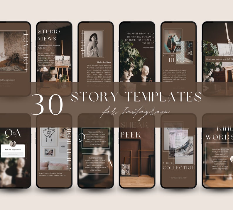 Artist Instagram Story Templates | Small Business Social Media ...