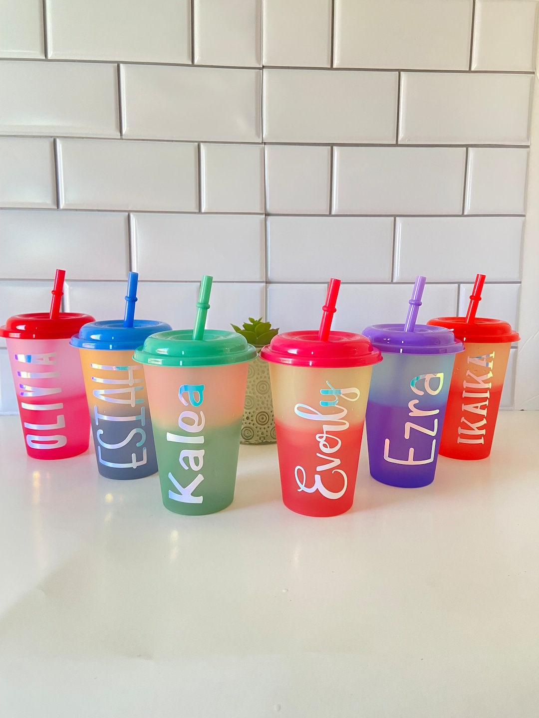 Personalized Color Changing Cups: Kids Birthday Party Favors - Etsy