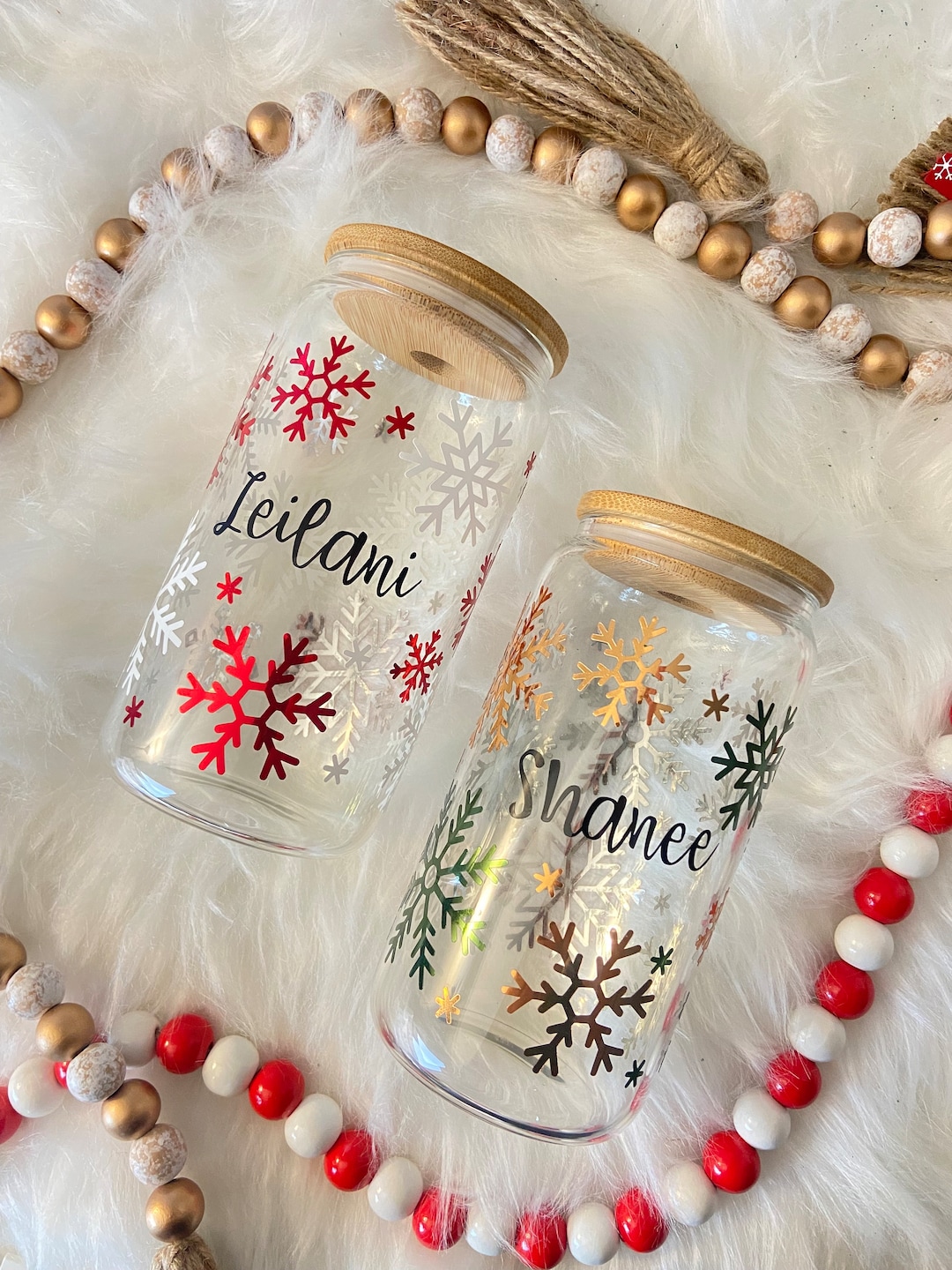 Personalized Snowflake Tumbler With Name Custom Snowflake Iced Coffee ...