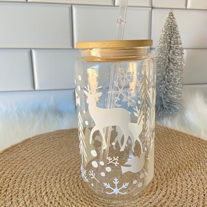 Winter Wonderland Iced Coffee Cup White Christmas Winter Mug Christmas ...
