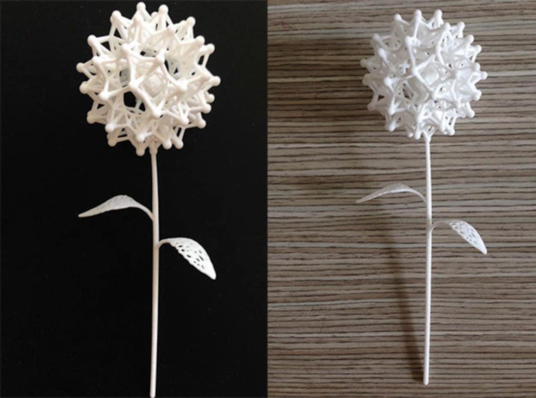 3D Printed Dandelion Flower, Math Art Flower, Voronoi Flower - Etsy