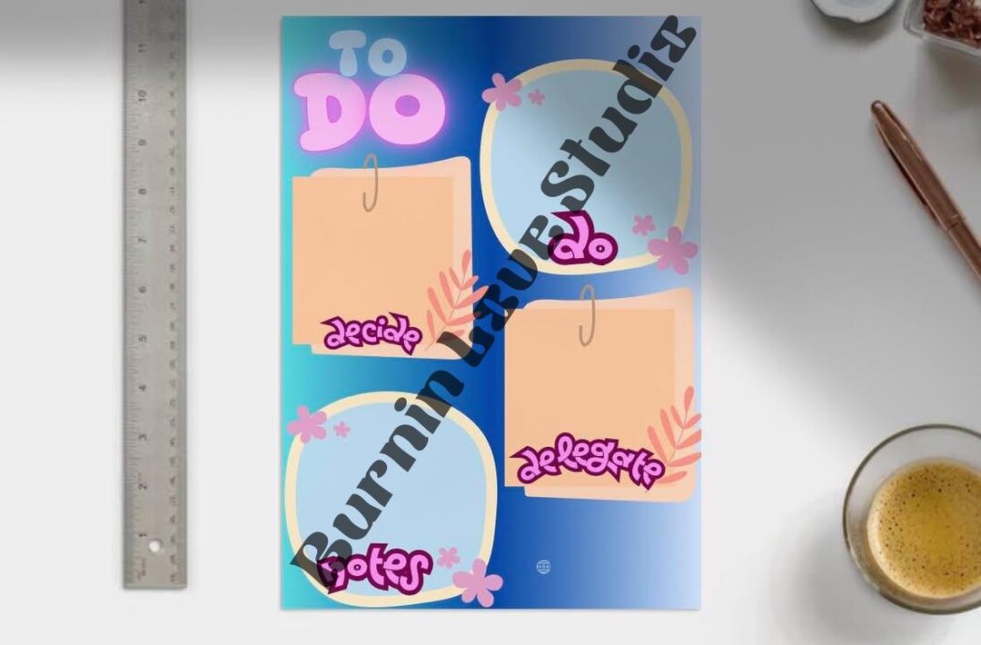 Daily to Do List Printable to Do Groovy | Daily to Do List Editable PDF ...