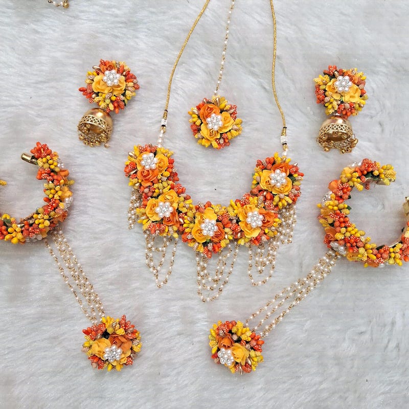 Flower Jewelry Haldi - Etsy