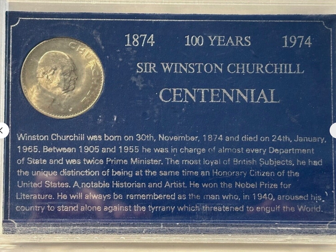 Sir Winston Churchill Centennial Coin in Case 1874-1974 - Etsy