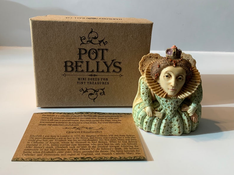 Vintage Harmony Kingdom Pot Bellys queen Elizabeth 1 New - Etsy