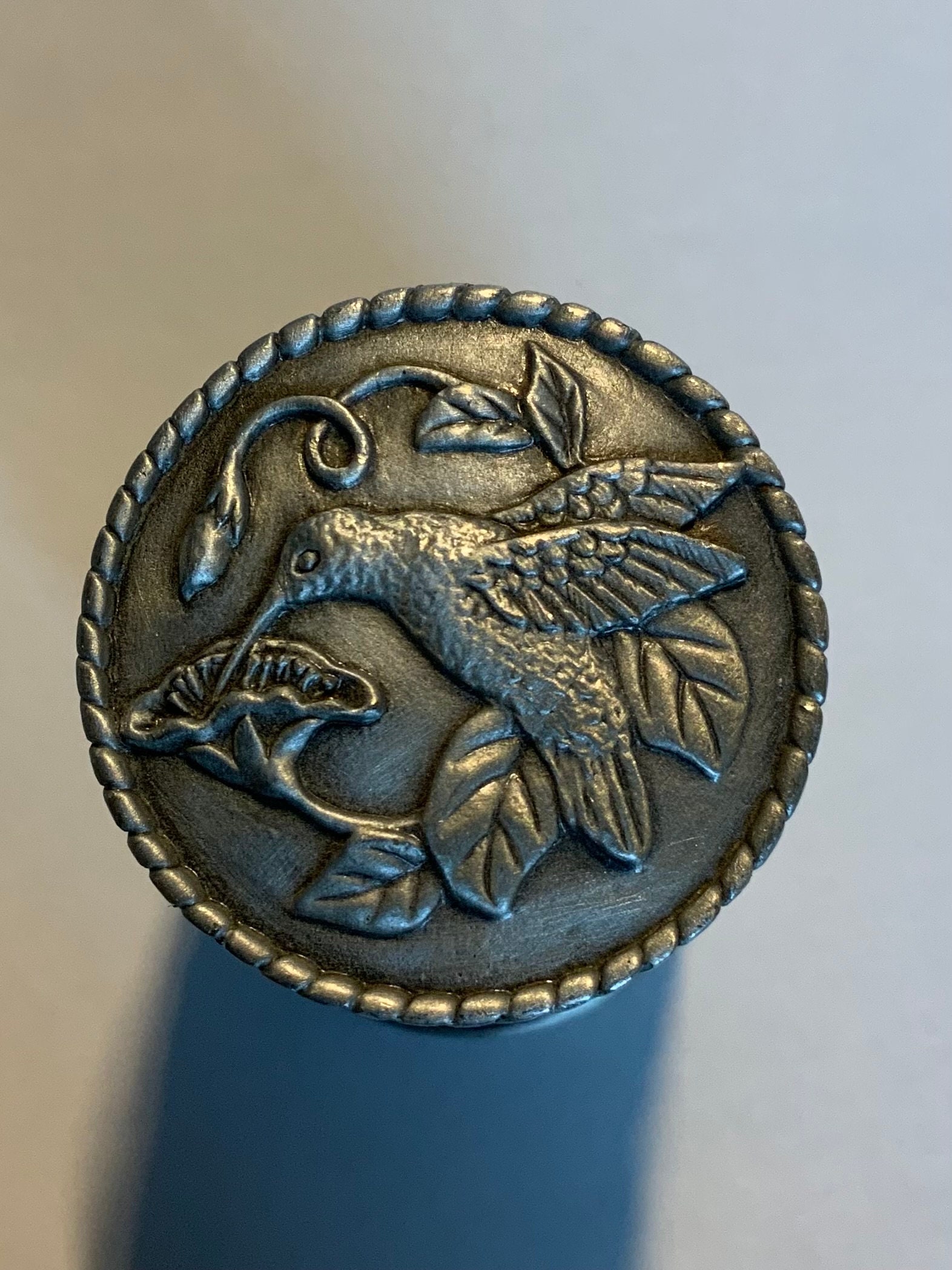 Vintage Pewter Stamp Holder - Etsy