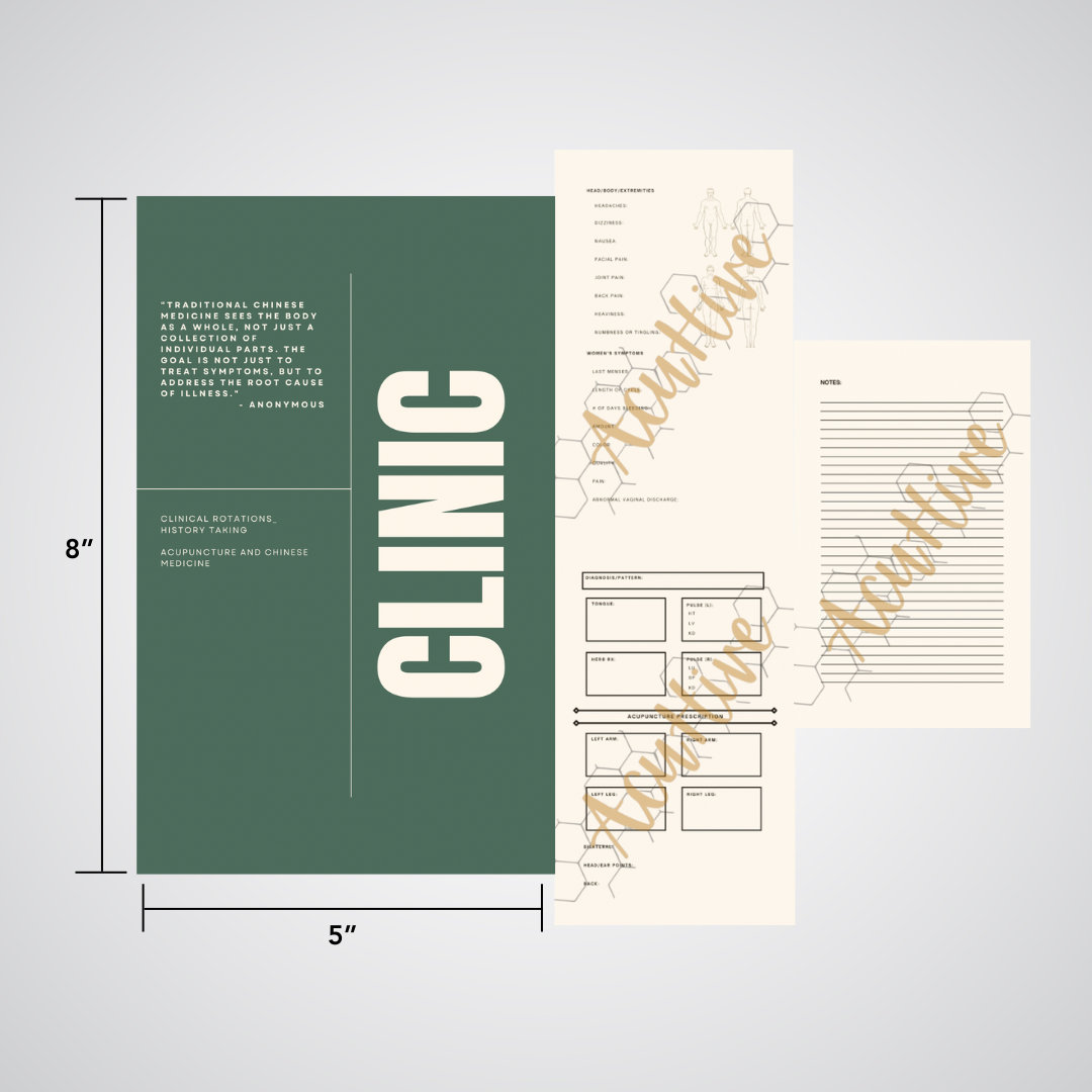 Clinic Notebook_complete TCM History Taking_green - Etsy