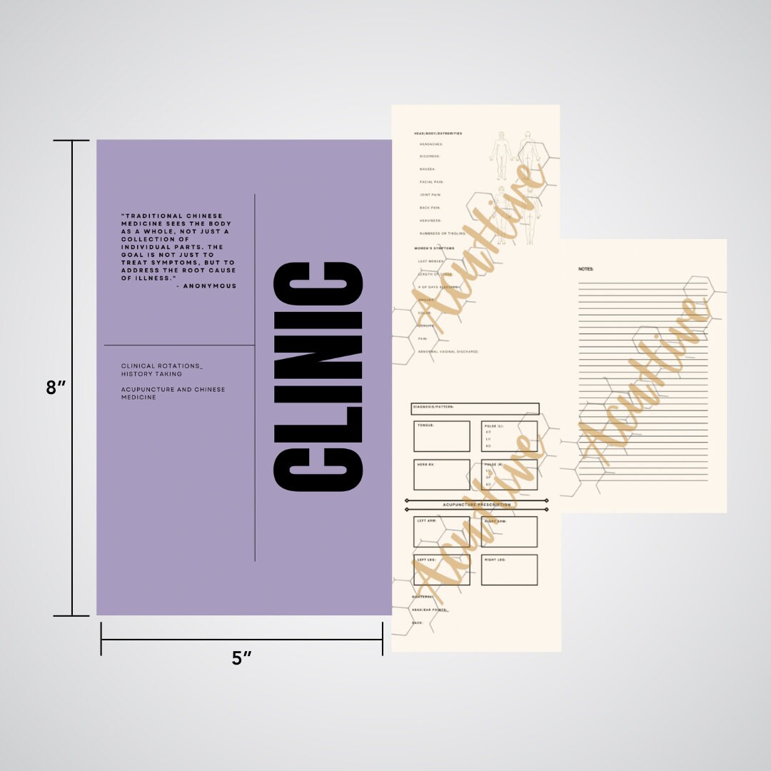 Clinic Notebook_complete TCM History Taking_purple - Etsy