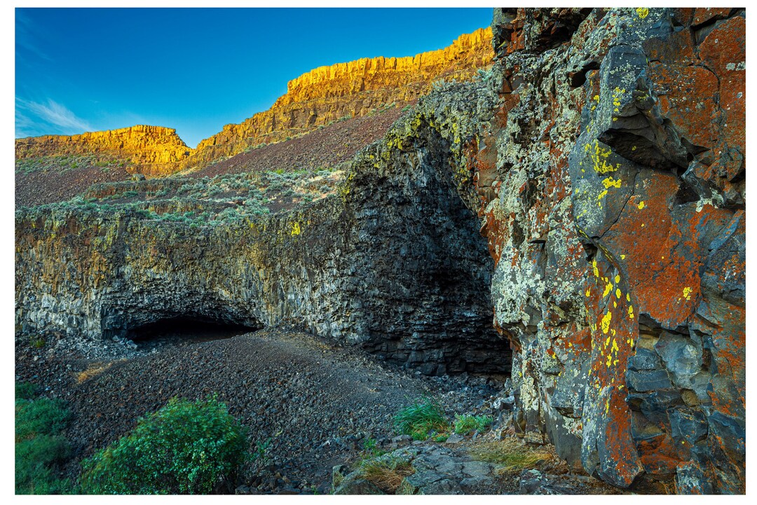 Landscape Photograph of Lake Lenore Caves Sunset, Cliffs of the Grand ...