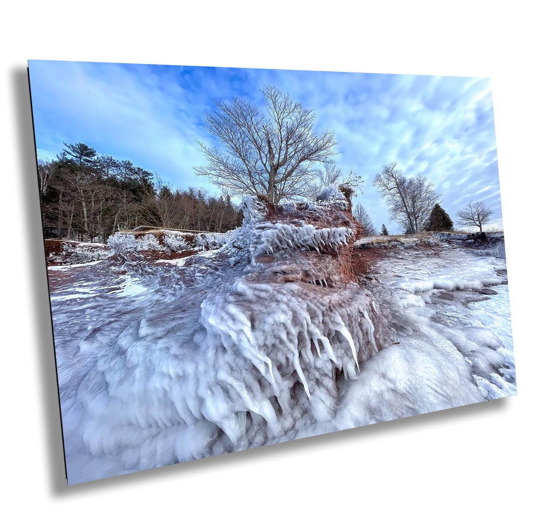 Unique Shoreline Ice Formations, Presque Isle, Marquette Michigan, Lake ...