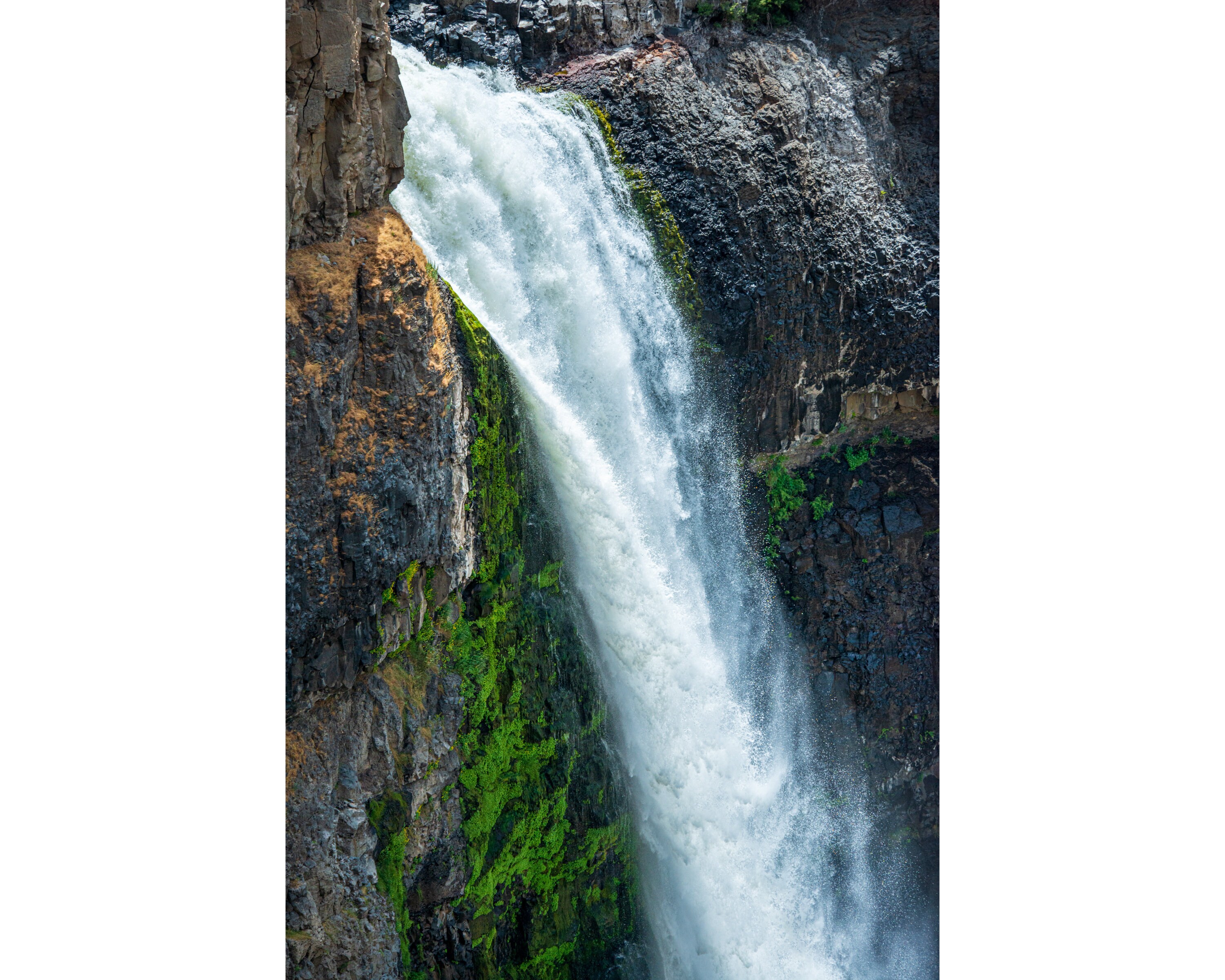 Landscape Photograph of Palouse Falls Surging Over Basalt Cliffs of ...
