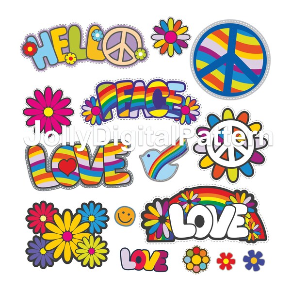 Peace Sign Daisy Svg - Etsy