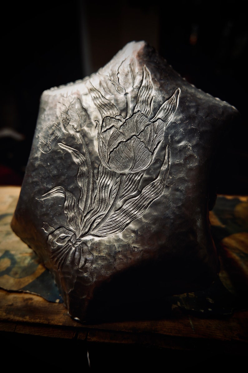 Rodney Kent Aluminum Hand Wrought Tulip Basket - Etsy