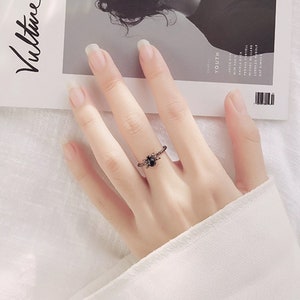 Sterling Silver Black Spider Ring Insect Ring Bugs Twist - Etsy