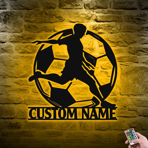 Metal Soccer Art - Etsy