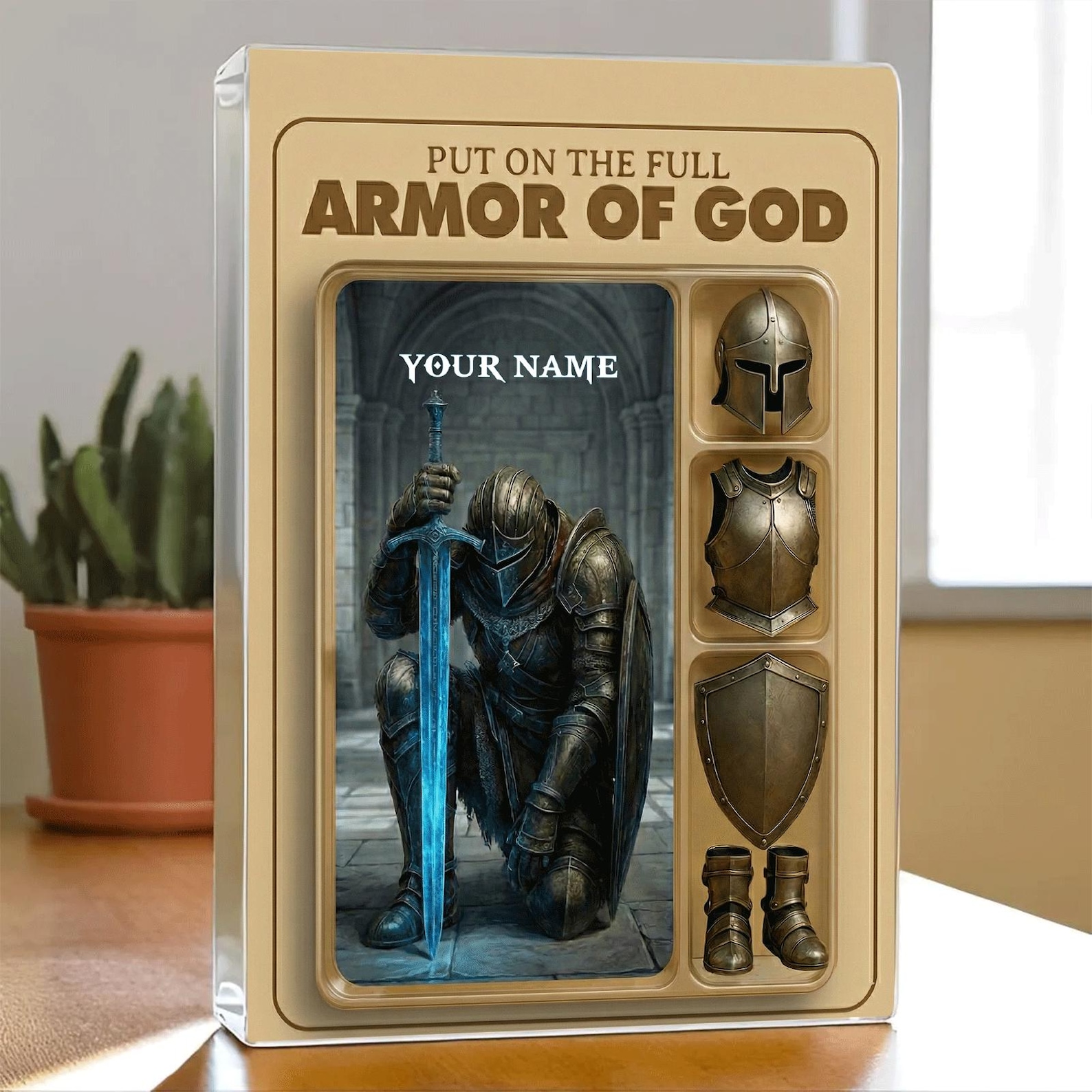 Put on the Full Armor of God, Custom Acrylic Block, Prayer Best Gifts ...