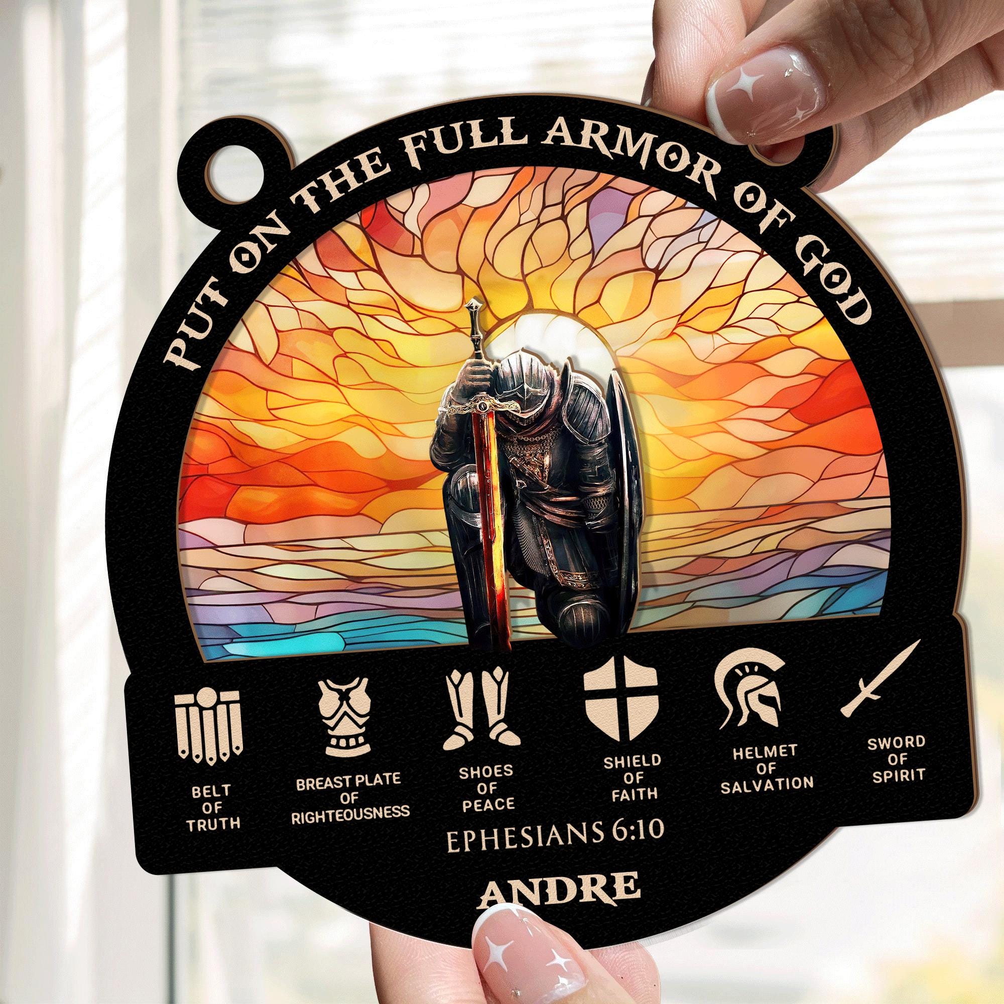 Put the Full Armor of God, Custom Window Hanging Decoration Ornament ...