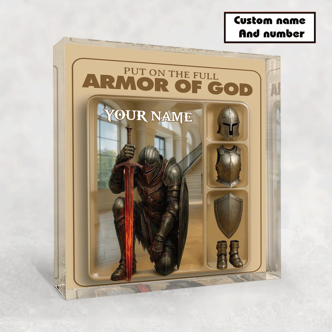 Custom Acrylic Block, Put the Full Armor of God, Prayer Best Gift ...