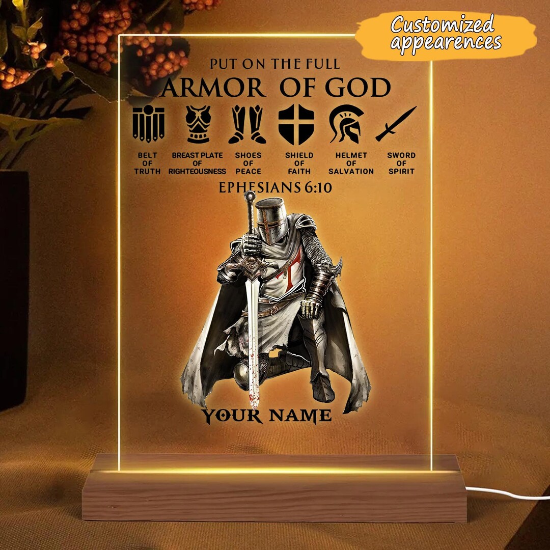 Custom Acrylic LED Plaque: Armor of God, Pastor Gift - Etsy