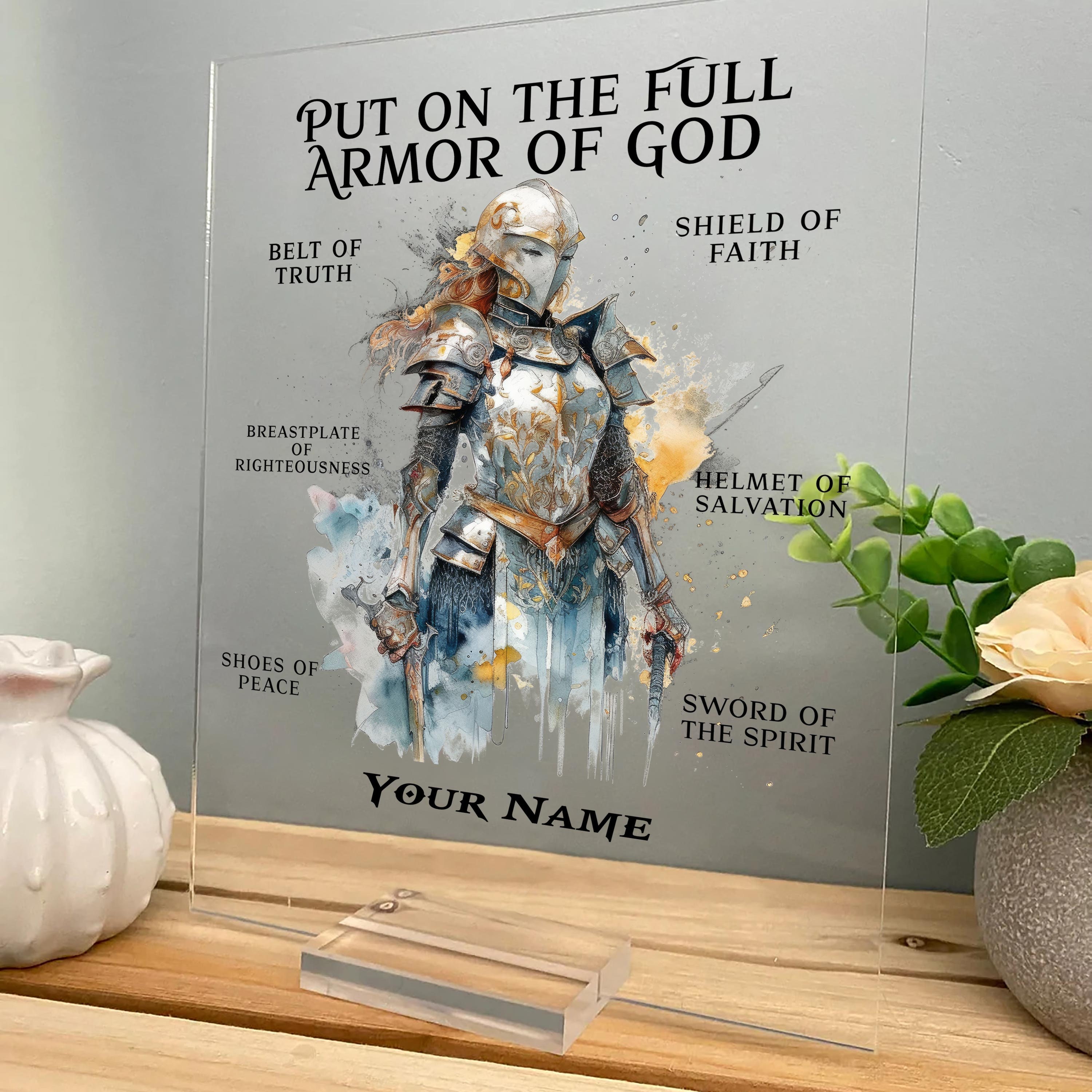 Custom Acrylic Plaque: Full Armor of God, Christian Gift - Etsy