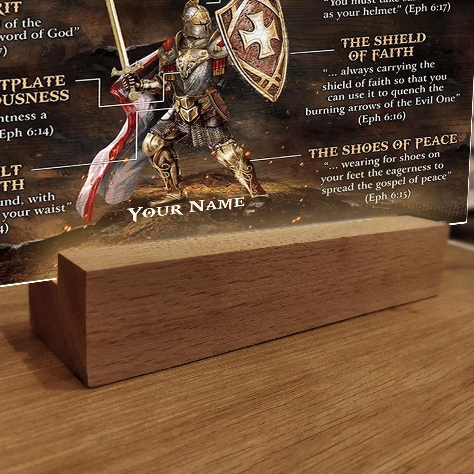 Put the Full Armor of God Acrylic Plaque, Pastor Gift, Custom Name ...