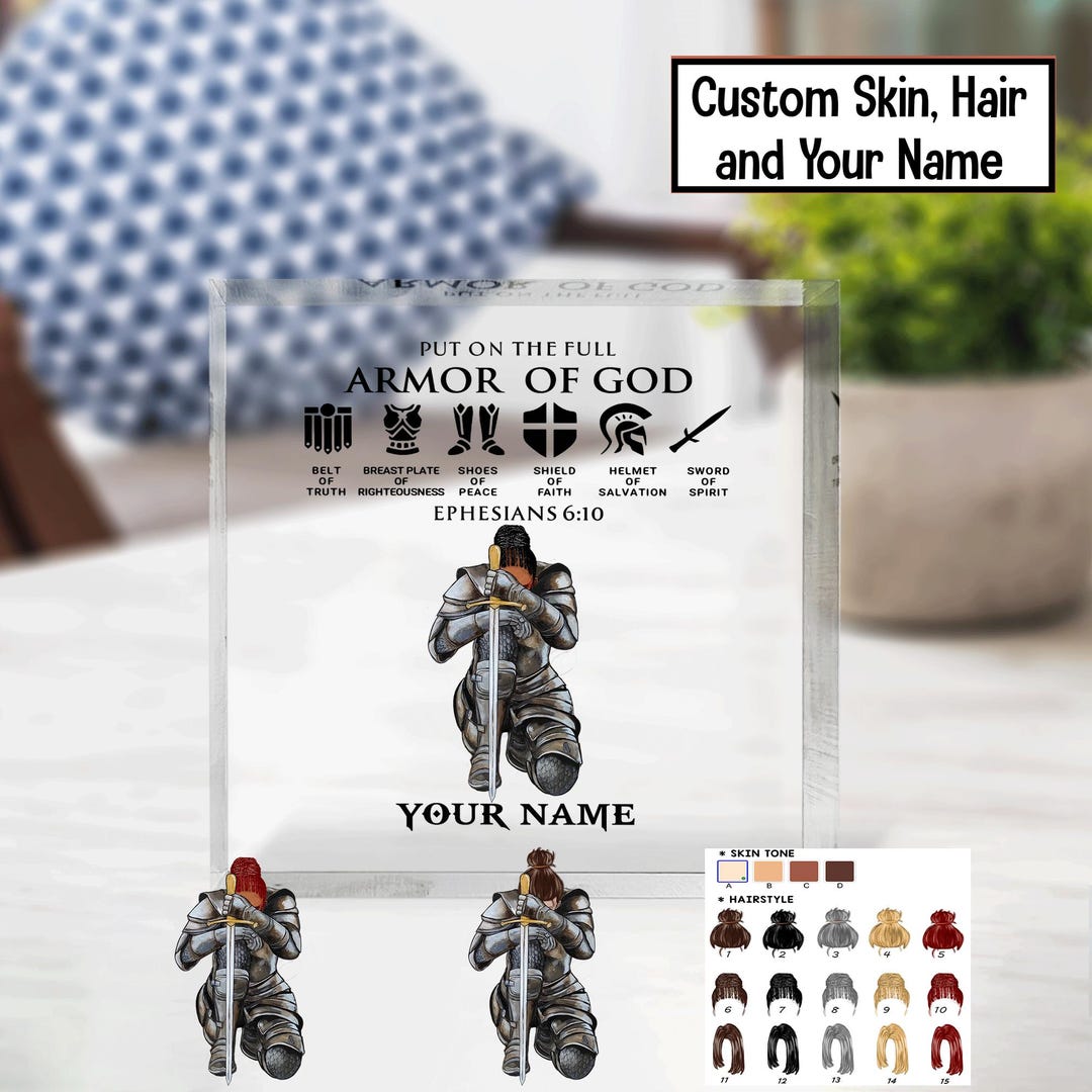 Custom Acrylic Plaque, Put the Full Armor of God, Acrylic Block, Prayer ...