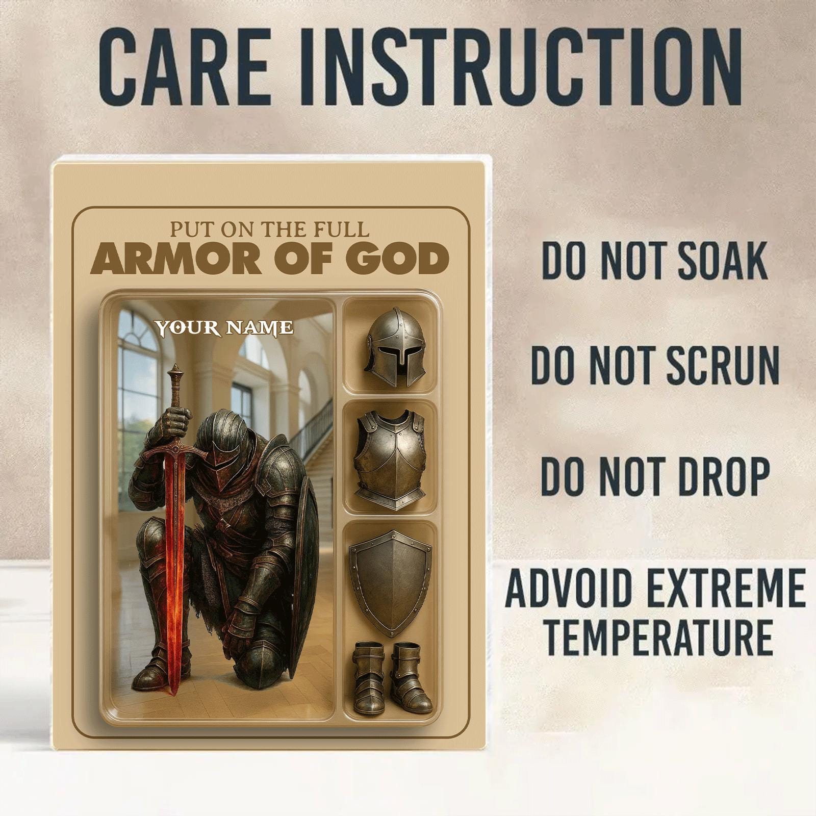 Put the Full Armor of God, Custom Acrylic Keychain, Prayer Best Gift ...