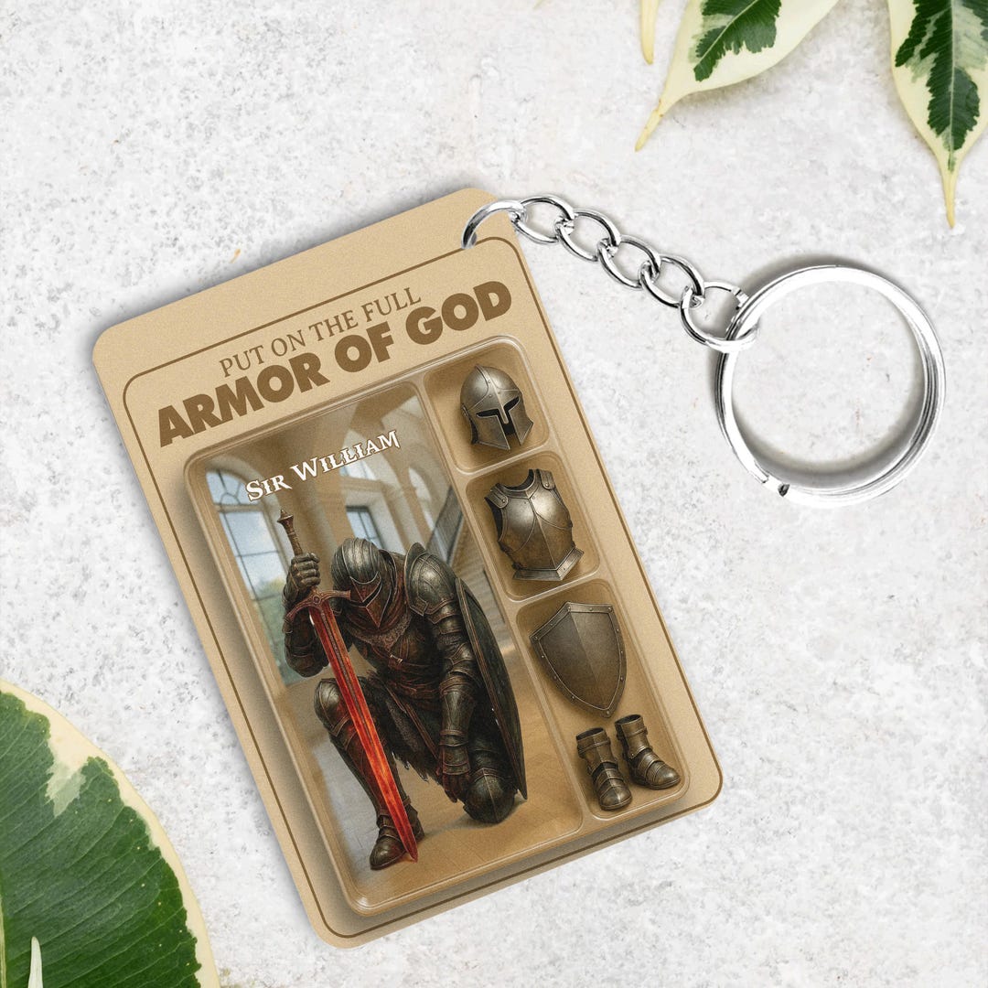 Put the Full Armor of God, Custom Acrylic Keychain, Prayer Best Gift ...