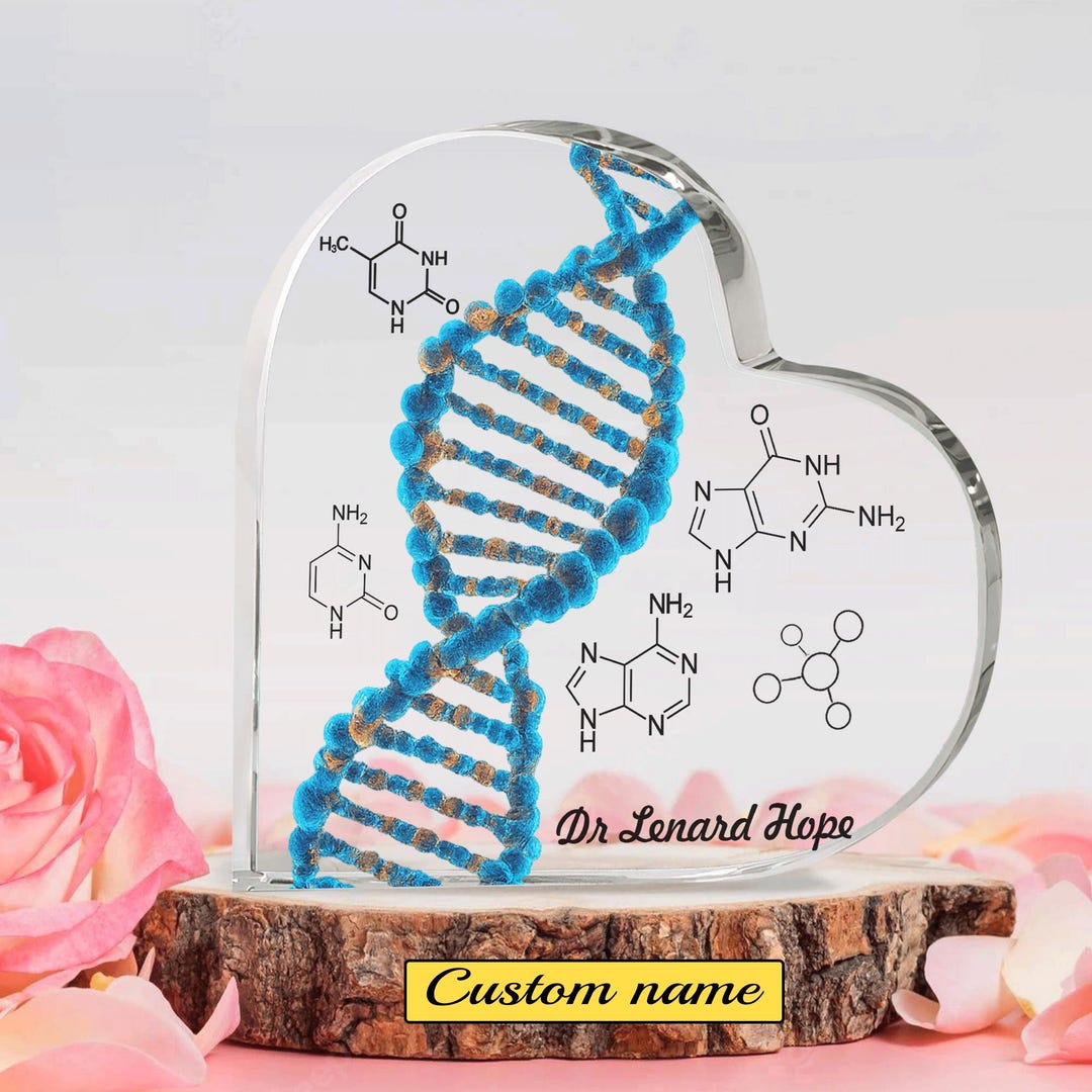 Personalized DNA Custom Shape Acrylic Blocks, Biology Science Gift for ...