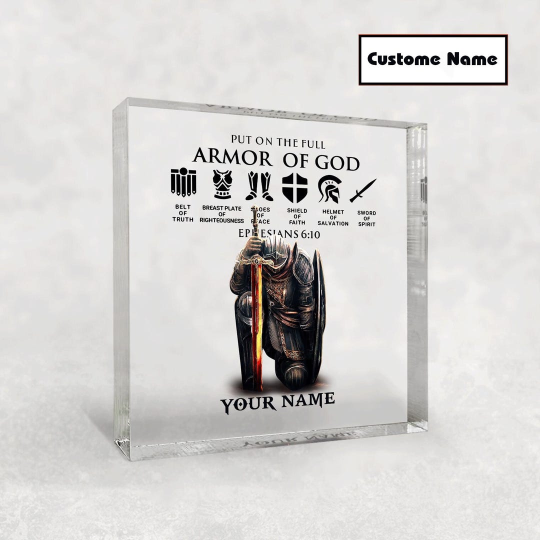 Custom Acrylic Plaque: Full Armor of God, Christian Gift - Etsy